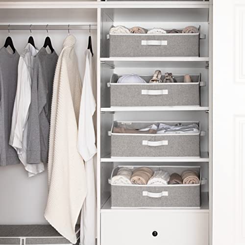StorageWorks 6-Shelf Hanging Closet Organizers, 3-Pack Large Closet Organizers with Handles