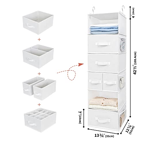 GRANNY SAYS Bundle of 1-Pack Hanging Shelf Organizer & 2-Pack Linen Closet Organize Bins