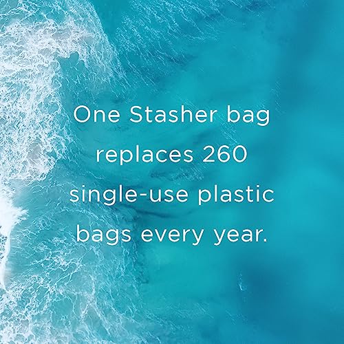 Stasher Platinum Silicone Food Grade Reusable Storage Bag, Rose Quartz (Sandwich) | Reduce Single-Use Plastic | Cook, Store, Sous Vide, or Freeze | Leakproof, Dishwasher-Safe, Eco-friendly | 28 Oz