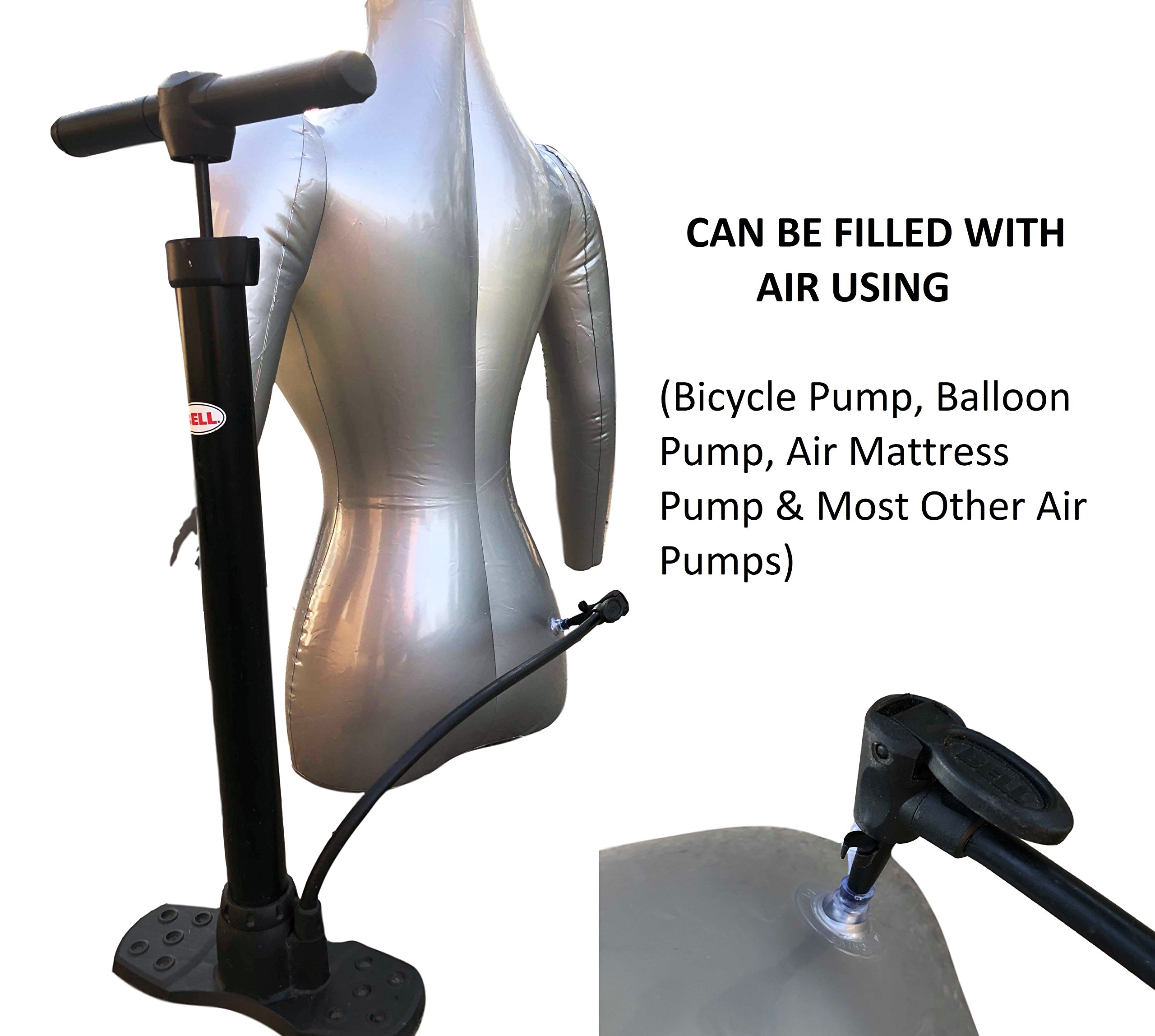 Inflatable Female Full Body Mannequin Dress Form Dummy with Arms and Legs Model Display