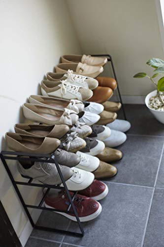 Yamazaki Frame Extendable Shoe Rack 3 Tire BK