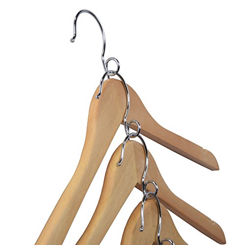 Proman Products Kascade Wooden Hanger with Shoulder Notches, Natural, 50 Piece / Box