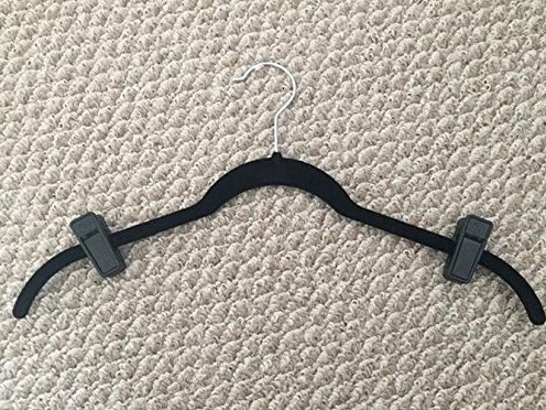 erioctry Plastic Hanger Clips- Black Slim-line Set 20 Pack Pants Hanger Clips, Strong Pinch Grip Clips for Use with Slim-line Clothes Hangers, Finger Clips for Velvet Hangers