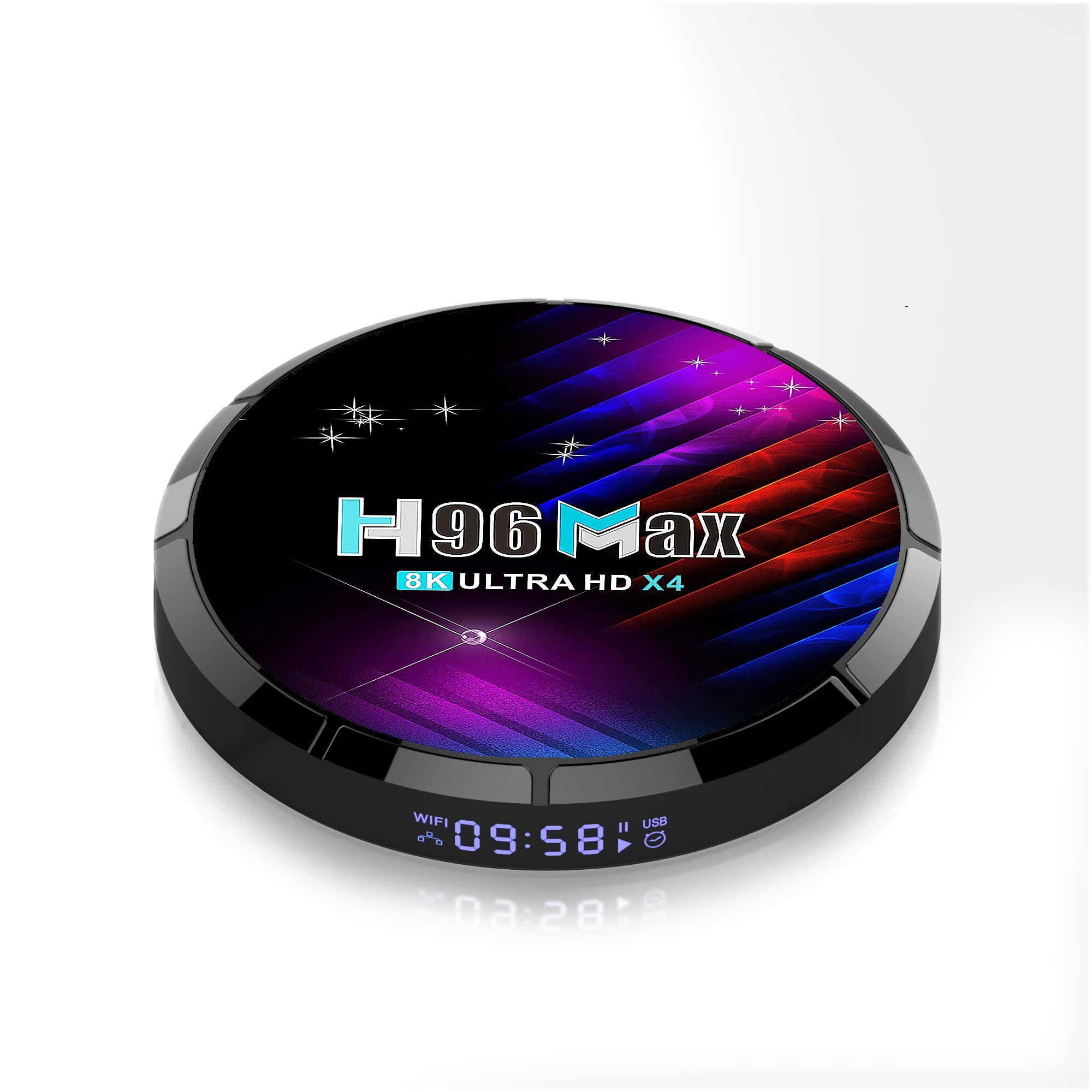Android Tv Box 11.0 H96 Max X4 Amlogic S905X4 64-bit Quad Core 4GB Ram 32GB ROM USB 3.0 Bt 4.1 Ultra 8K HDR 2.4G 5.8G Dual Band WiFi 100M Ethernet