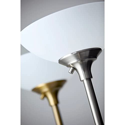 Adesso 7506-21 Glenn 300W Torchiere, 71 in, 2 x 150 W Incandescent/equiv. LED, Antique Brass, 1 Floor Lamp