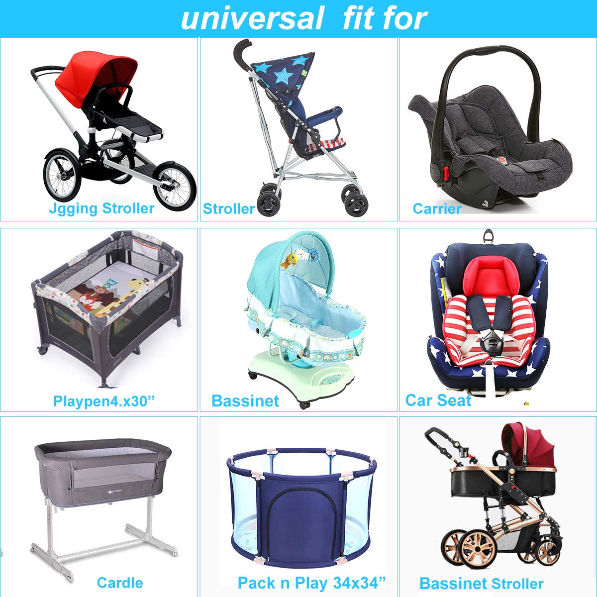 Mosquito Net for Baby Stroller | Bug Net for Infant Carriers Car Seats Cradles, Crib, Pack and Play, Bassinet, Playpen | Premium Infant Protection net for Summer Infant, Graco, Baby Jogger, Chicco