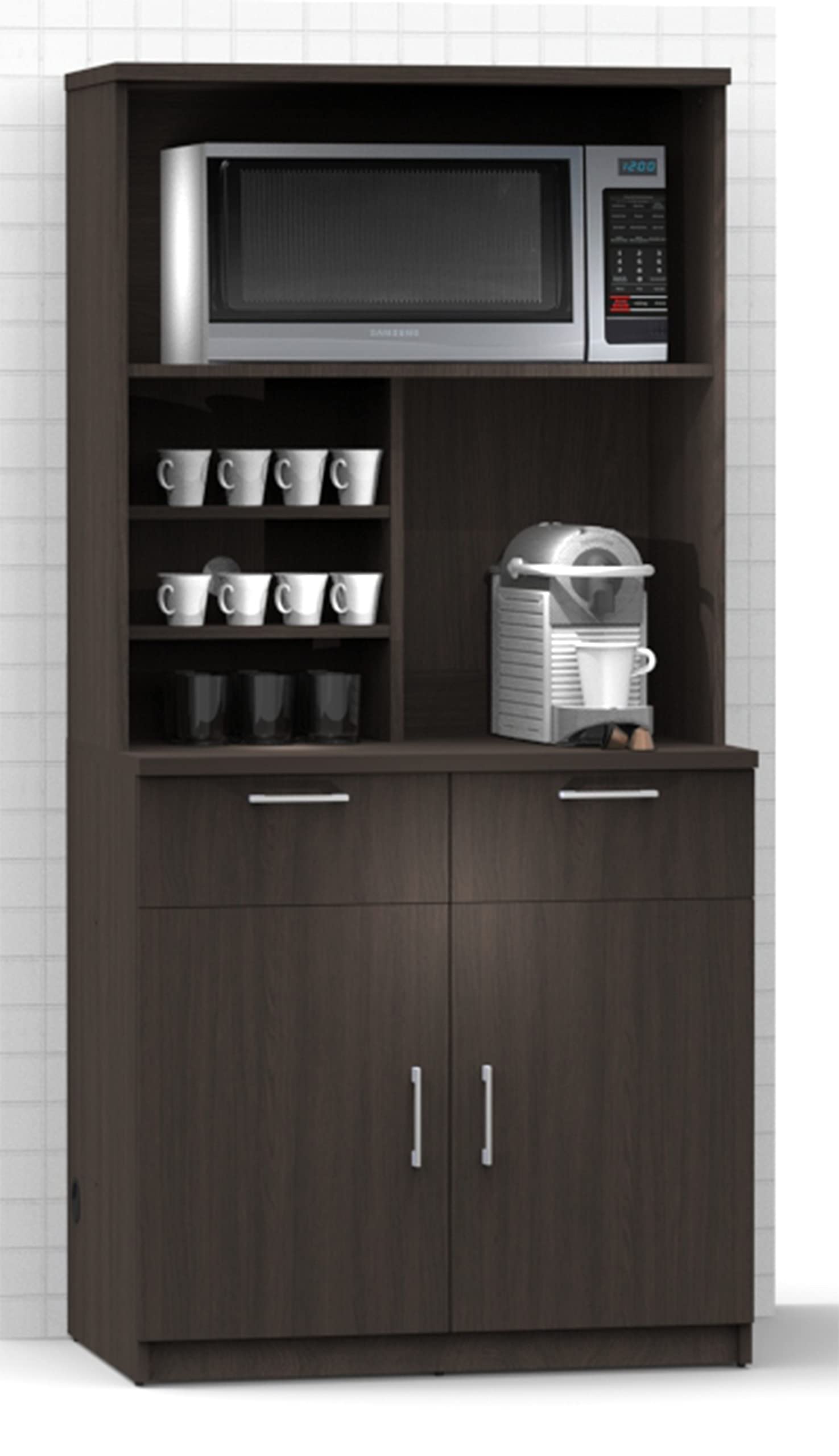 BREAKtime Coffee Break Lunch Room Furniture Buffet Color Espresso - Factory Assembled (NOT RTA) Furniture Items ONLY. Model 4230 2 Piece Group