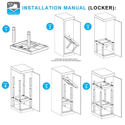 RAKABOT Water and Sand Collecting and Draining Shoe and Boot Rack, Unique Locker Shelf Solution and Locker Organizer