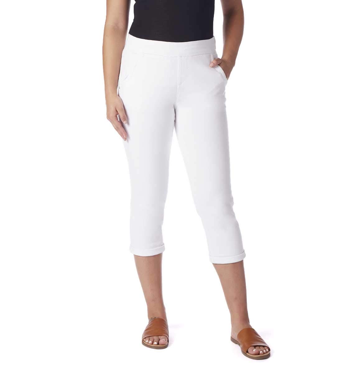 JAG Jeans Women's Serena Pull on Crop, White, 0