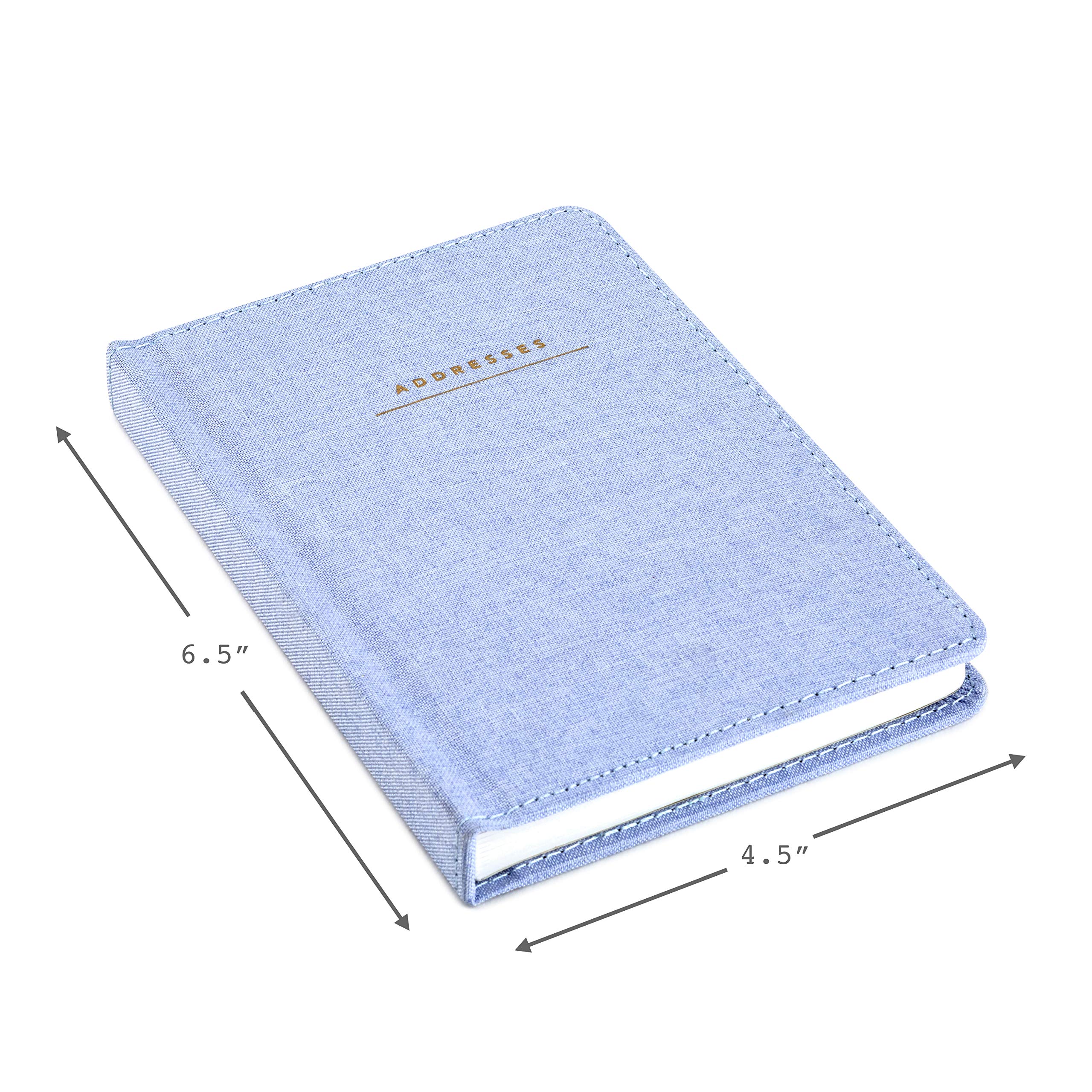 Hallmark Hardcover Address Book (Blue Chambray)