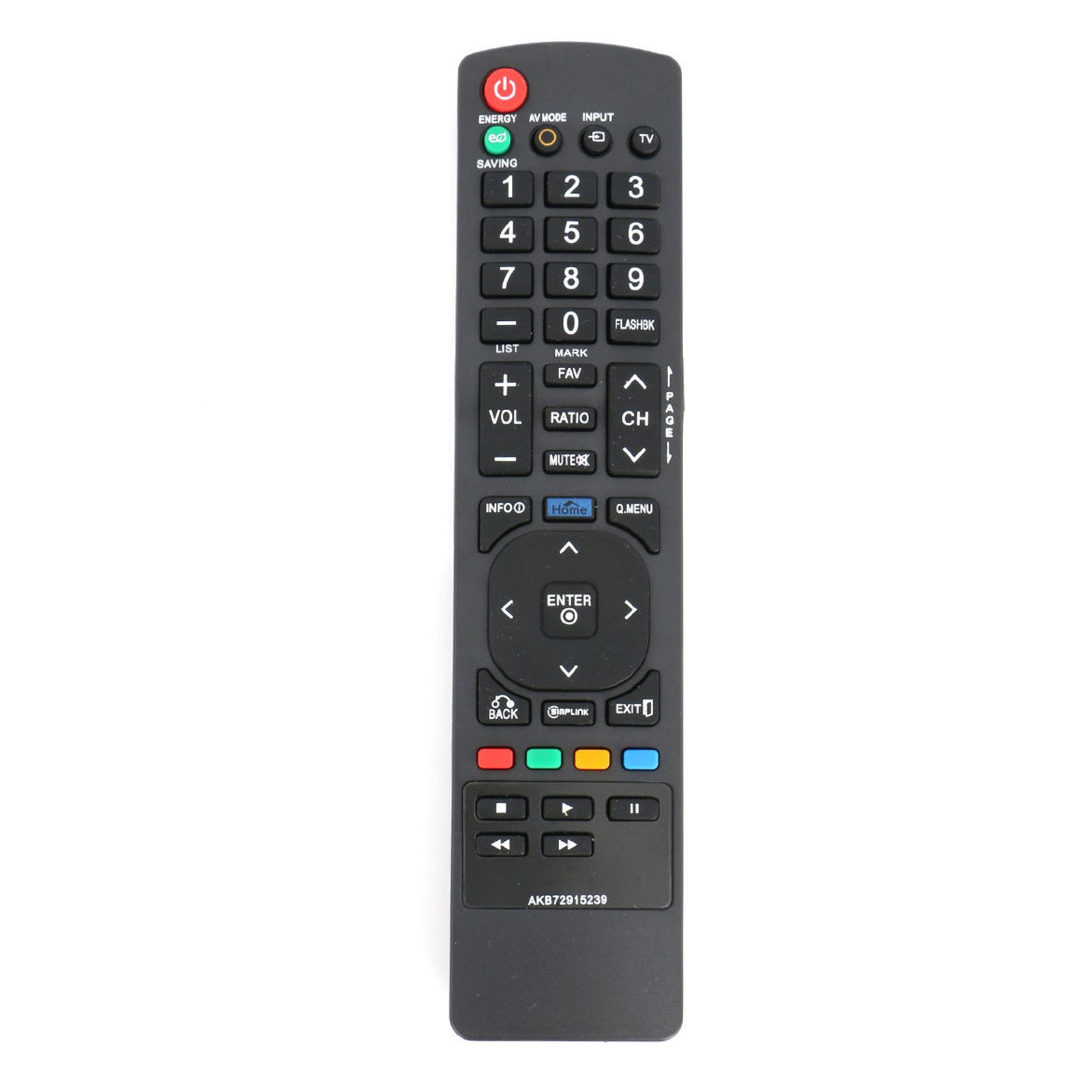 AKB72915239 Replace Remote Control Compatible with LG LED LCD Plasma TV 22LV2500 19LV2500 26LV2520 32LK330 32LV2500 37LK450 42LK430 42LV3500 42PW340 47LK450 50PW340 55LK520 55LV3500 55LV5300