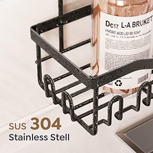Shower Caddy 5-Pack, Adhesive Shower Shelves, Bathroom Shower Caddies, Large Shower Storage for Inside Shower Organizer Stainless Steel Rustproof Bathroom Organizer, Wall Mounted Shower Accessories