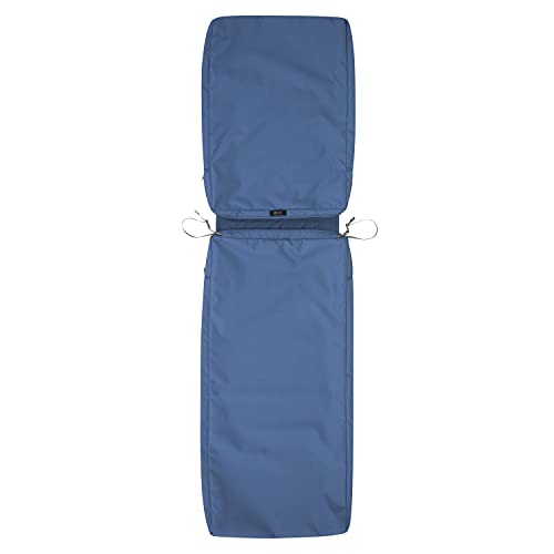 Classic Accessories 60-346-010501-RT Ravenna Cushion Slip Cover, 72"L x 21"W x 3"Thick, Empire Blue