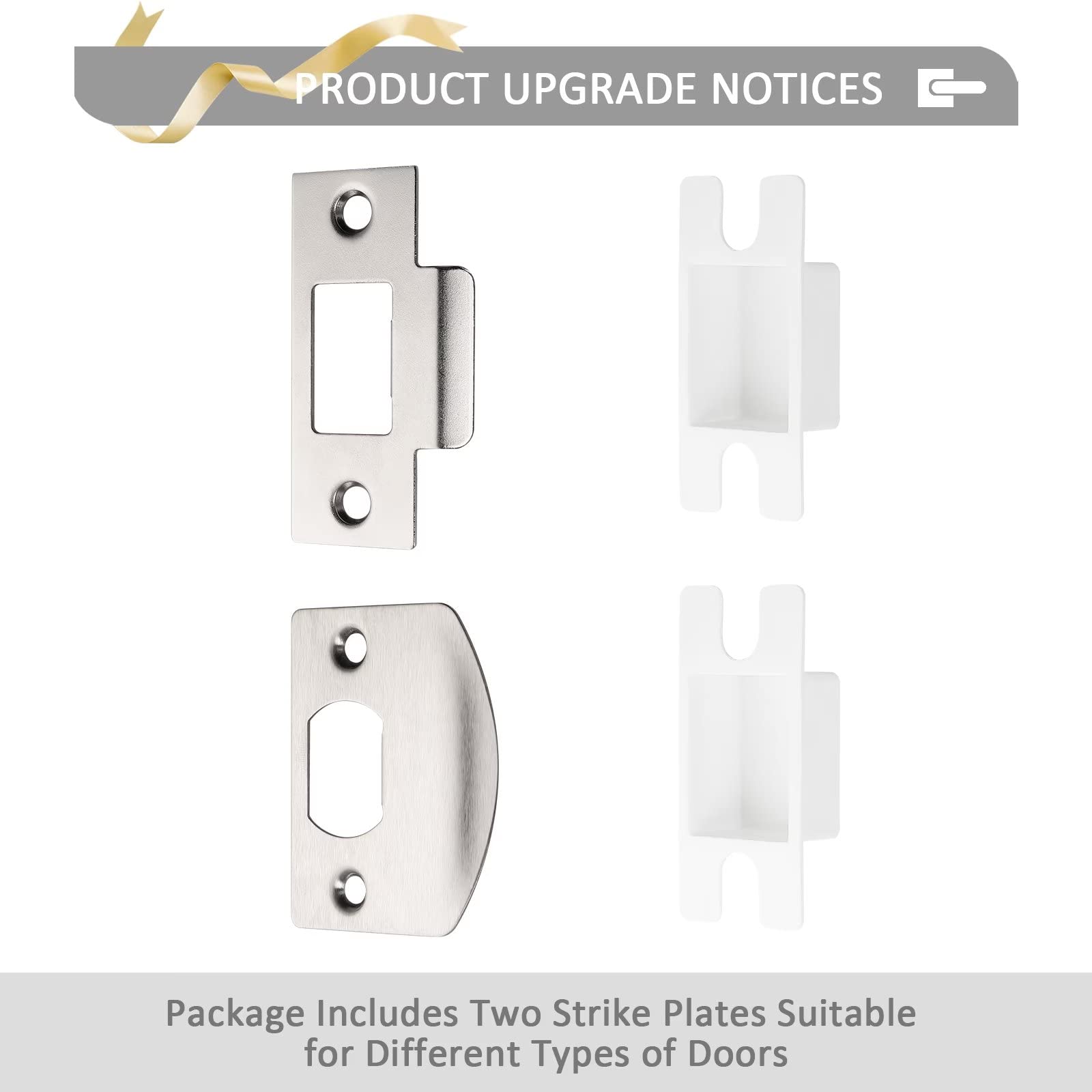 Probrico 10 Pack Square Door Lever Door Lock Handle Lockset Keyless Doorknobs Passage Knobs Lockset Interior Hallway Passage Closet in Satin Nickel