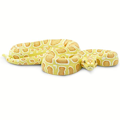 Safari Ltd. Albino Burmese Python Figurine - Lifelike 5.5" Snake Figure - Educational Toy for Boys, Girls, and Kids Ages 3+