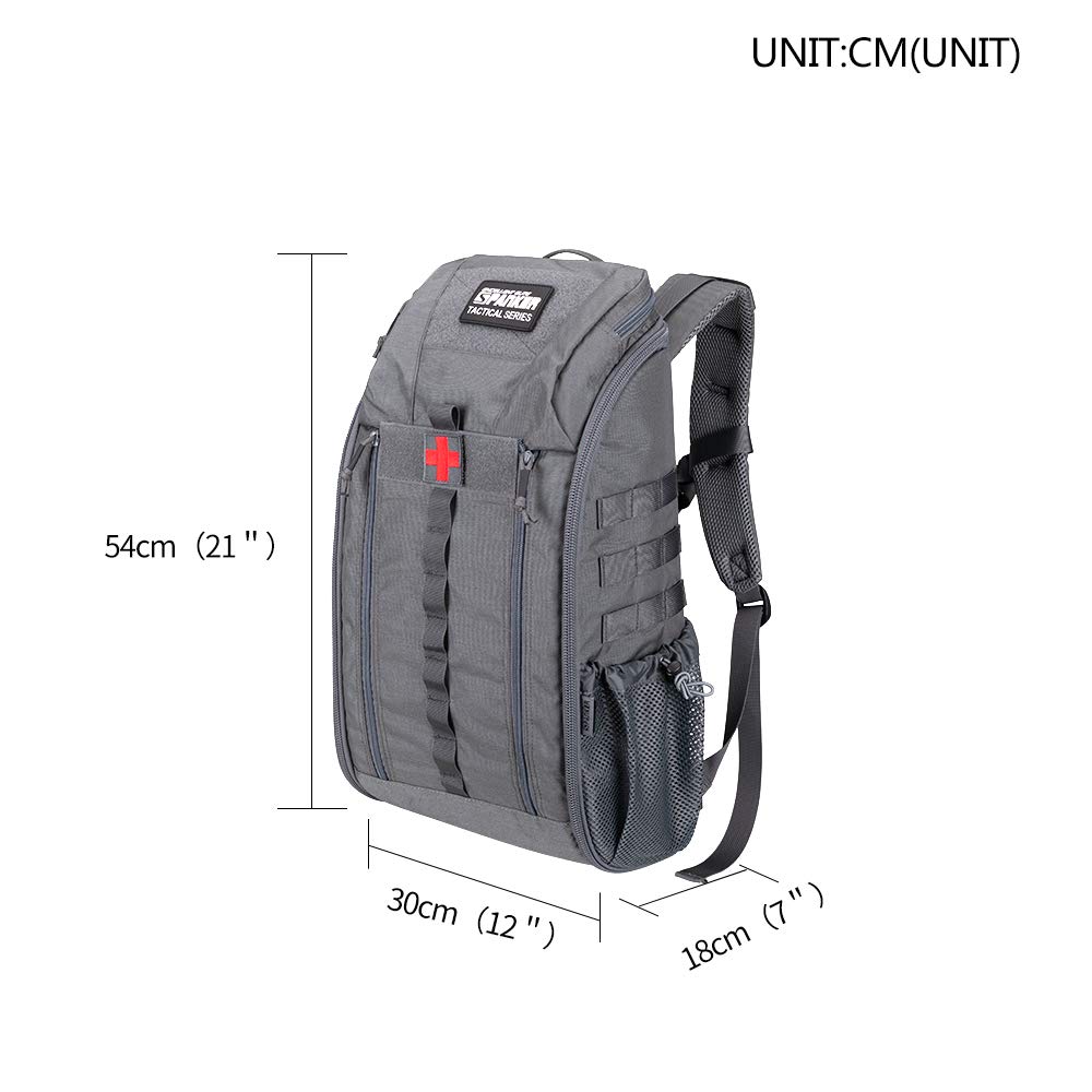 EXCELLENT ELITE SPANKER Medical Backpack Tactical Knapsack Outdoor Rucksack Camping Survival First Aid Backpack(Grey)