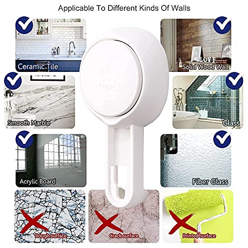LEVERLOC Toothbrush Holder Suction Cup and 2 Shower Caddy Baskets Wall Mounted Drill-Free for Bathroom Shower Removable Waterproof Sturdy Self Draining for Kitchen