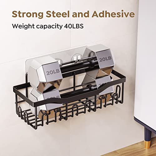Shower Caddy 5-Pack, Adhesive Shower Shelves, Bathroom Shower Caddies, Large Shower Storage for Inside Shower Organizer Stainless Steel Rustproof Bathroom Organizer, Wall Mounted Shower Accessories