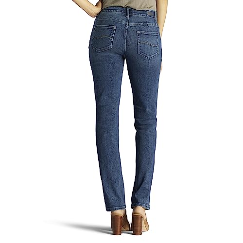 Lee Women's Petite Ultra Lux Comfort with Flex Motion Straight Leg Jean Rayne 8 Petite