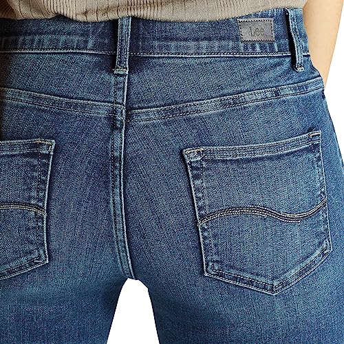 Lee Women's Petite Ultra Lux Comfort with Flex Motion Straight Leg Jean Rayne 8 Petite