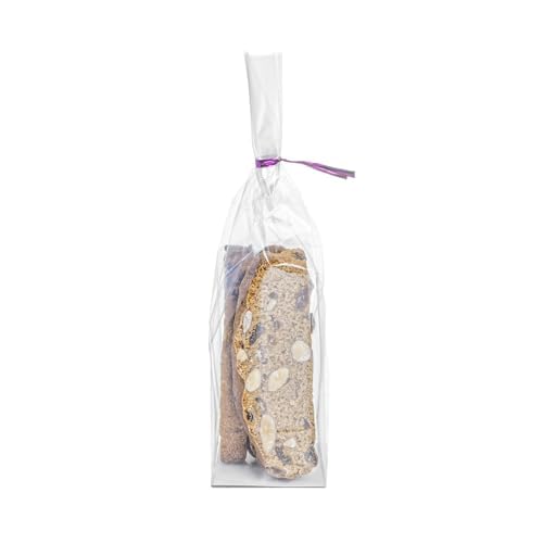 Restaurantware Flat Bottom Heat Seal Sandwich Bags Heat Sealable Food Bags - Gusset Bag with Paper Insert - Clear - 2 x 2 x 8.25 Inch - 100ct Box - Bag Tek