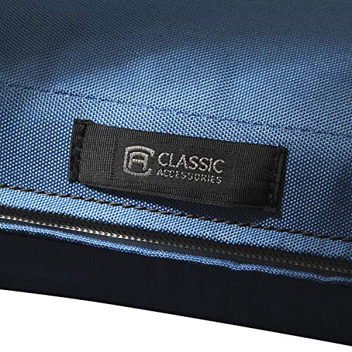Classic Accessories Ravenna Water-Resistant Patio Bench/Loveseat Cushion Cover, 25 x 22 x 4 Inch, Empire Blue