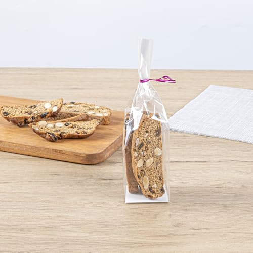 Restaurantware Flat Bottom Heat Seal Sandwich Bags Heat Sealable Food Bags - Gusset Bag with Paper Insert - Clear - 2 x 2 x 8.25 Inch - 100ct Box - Bag Tek