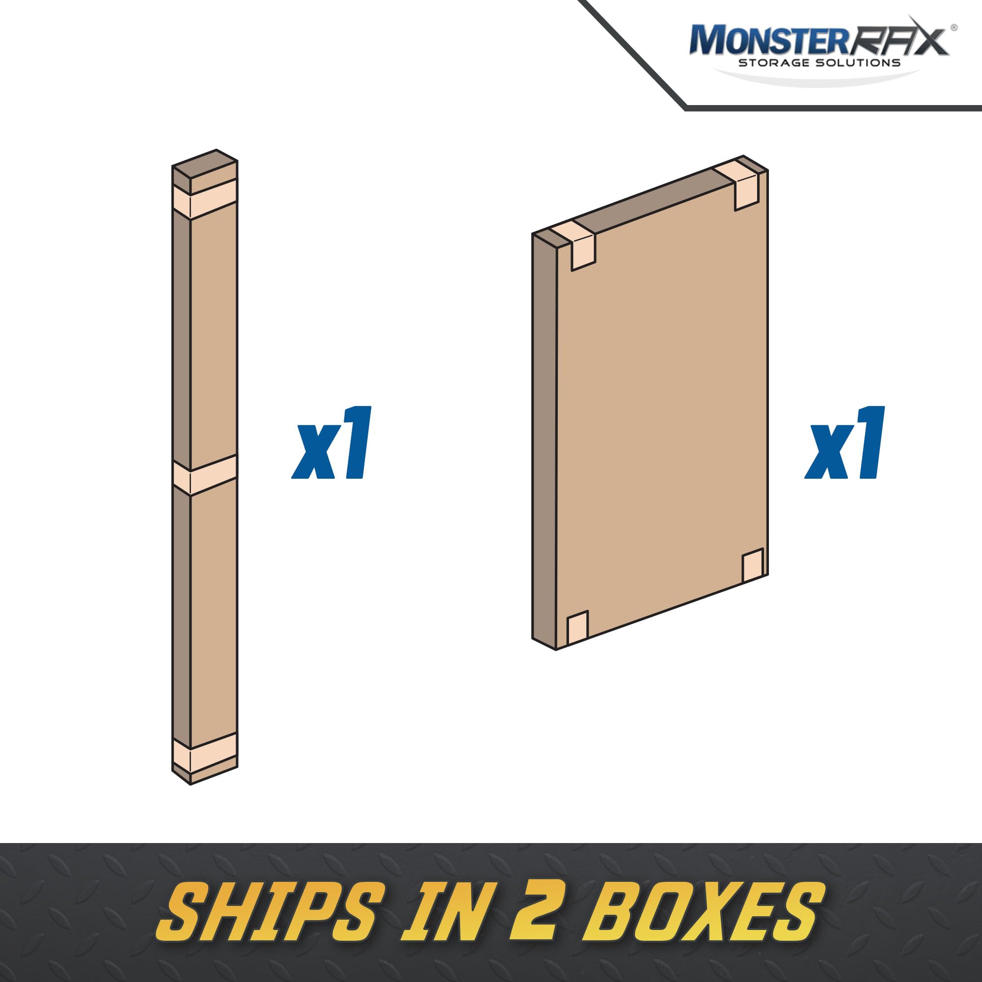 MonsterRax Overhead Garage Storage Racks 4x6, Ceiling Mounted Shelving, Adjustable Hanging Storage Organizer, Heavy Duty Steel, Holds 500 Pounds, Color: Hammertone, Adjusts 12"-21β off Ceiling