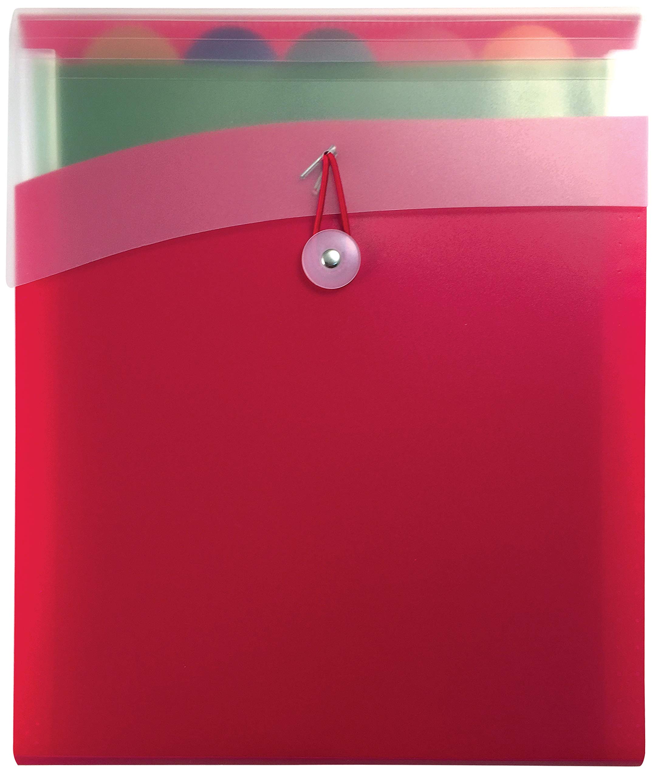 Better Office Products Vertical Expanding 6 Pocket Backpack File, 1 Piece, Letter Size, for Easy Backpack Access, Multicolored Pockets and Tabs, Asst'd Colors, Color Will Vary - Red, Blue, or Black