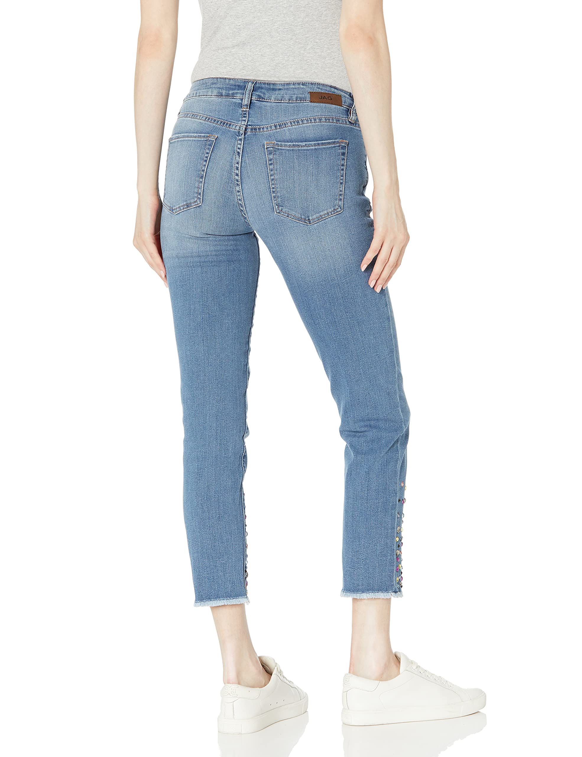 JAG Jeans Women's Carter Mid Rise Girlfriend Jeans-Legacy, Mineral Wash, 2