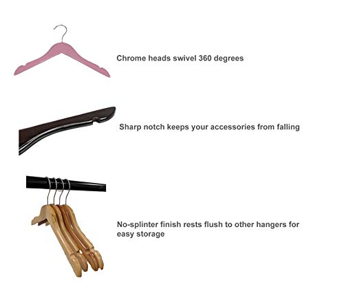 Children's Blue Finish Wood Top Hangers (Set of 5)
