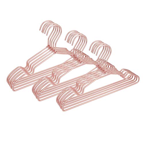 10Pack Koobay 13" Non Slip Rose Gold Wire Top Children Clothes Suit Coat Metal Hanger