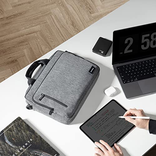 tomtoc Protective Laptop Shoulder Bag for 13-14 Inch MacBook Air/Pro, 13.4-14.4 Surface Laptop Studio/7/6/5/4/3, HP Chromebook 14, Acer Aspire 14, ASUS Zenbook 14, Dell Inspiron 14, Business Briefcase