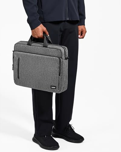 tomtoc Protective Laptop Shoulder Bag for 13-14 Inch MacBook Air/Pro, 13.4-14.4 Surface Laptop Studio/7/6/5/4/3, HP Chromebook 14, Acer Aspire 14, ASUS Zenbook 14, Dell Inspiron 14, Business Briefcase