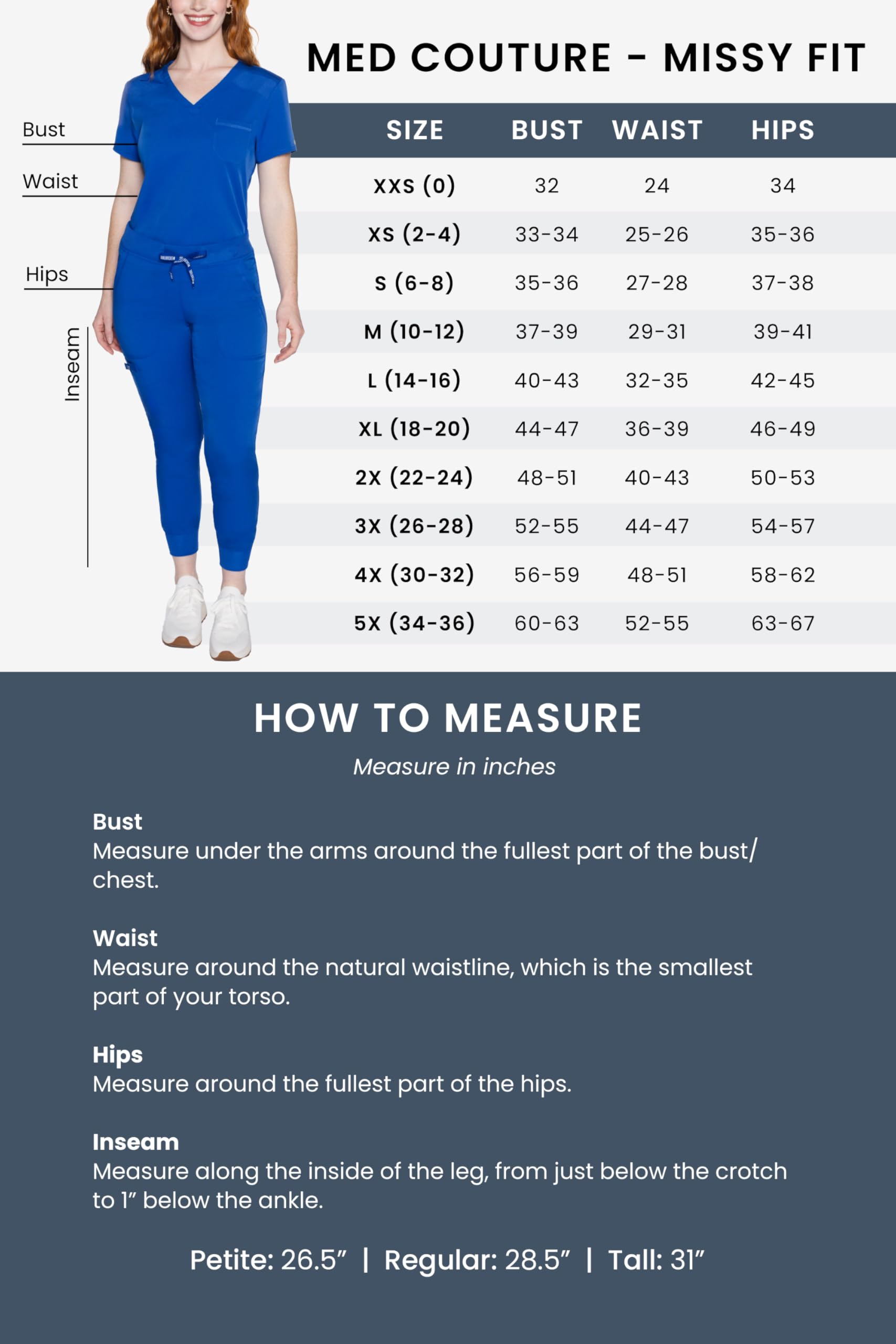 Med Couture Scrub Pants for Women Jogger Pant with 5 Pockets, Lightweight, Ultra Soft, 2-Way Stretch Fabric - MC7710, XL, Black
