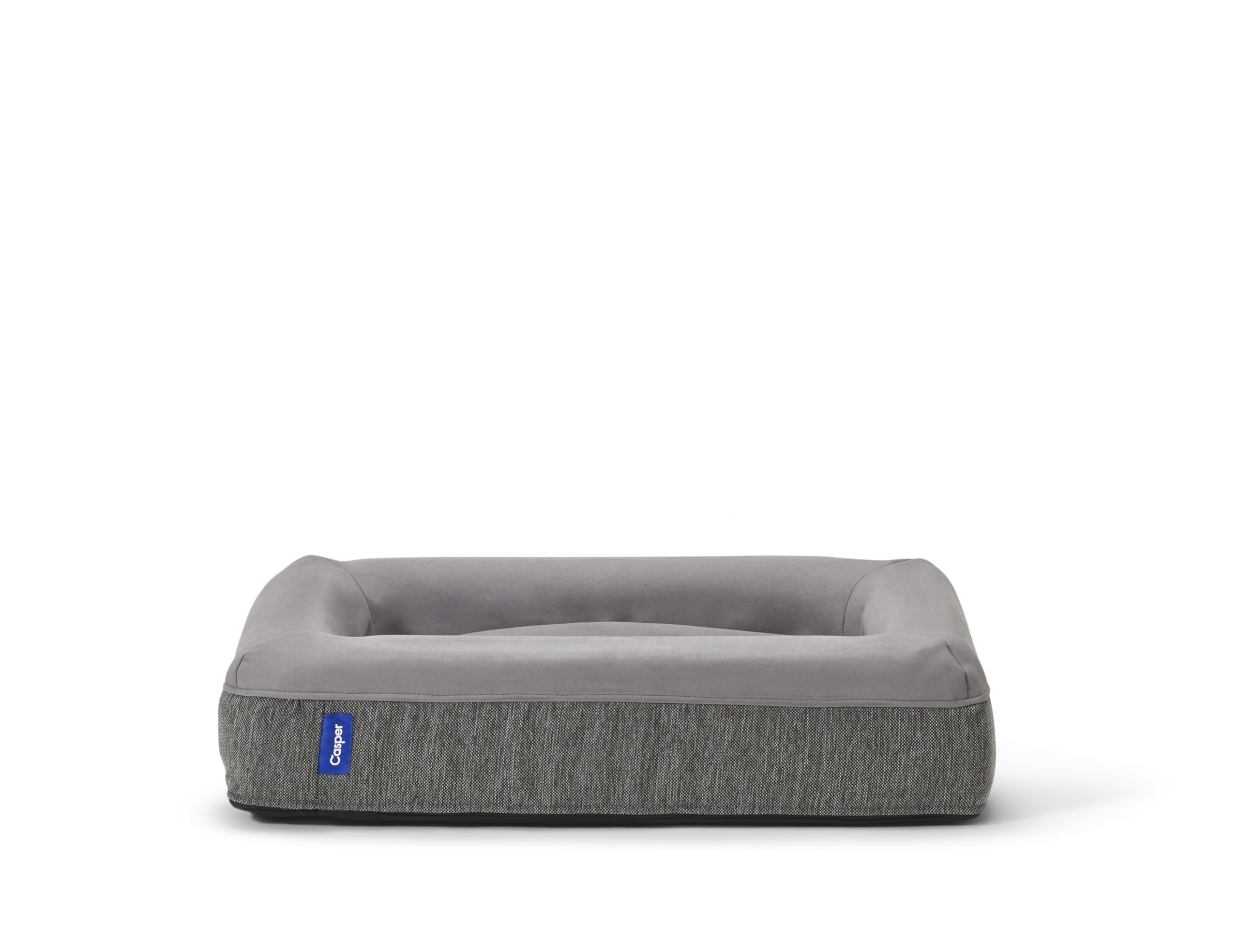 Casper Dog Bed, Plush Memory Foam, Medium, Gray, 25.0"L x 33.0"W x 6.0"Th