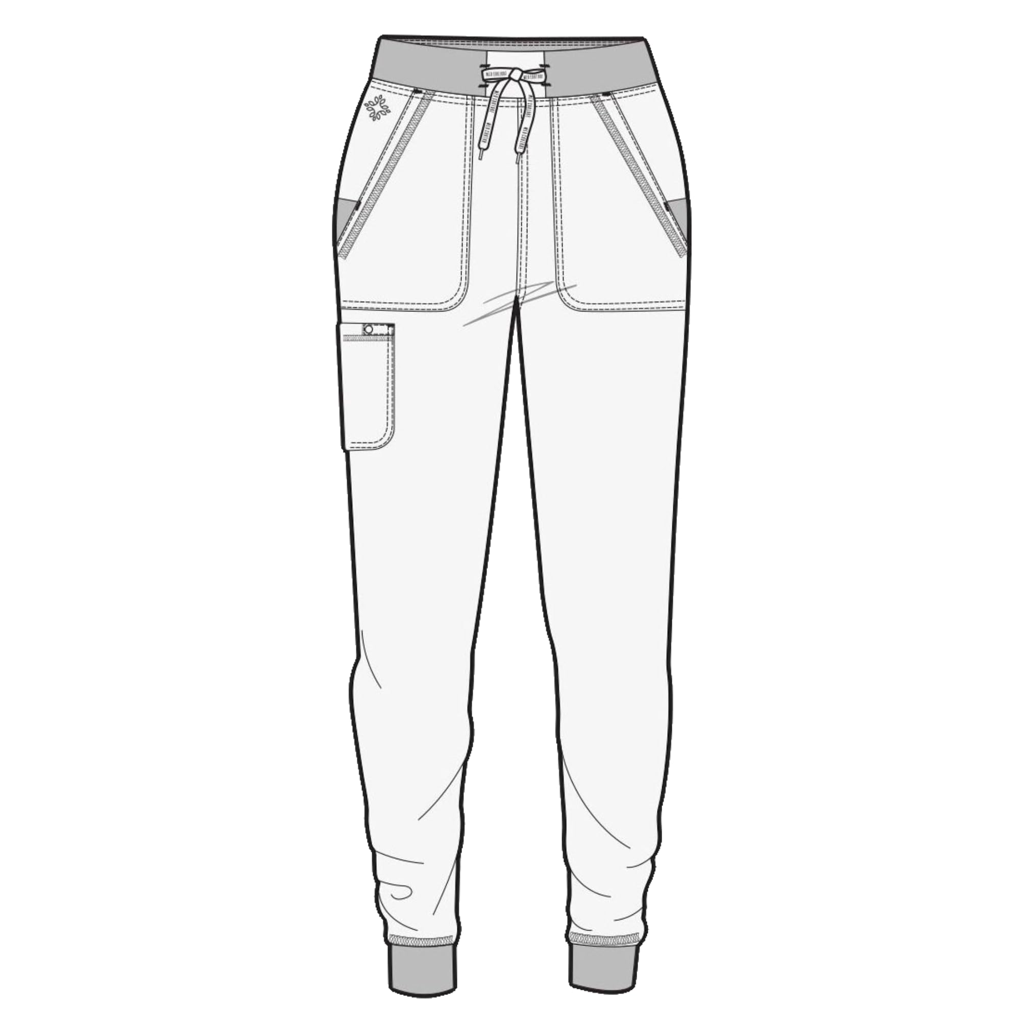 Med Couture Scrub Pants for Women Jogger Pant with 5 Pockets, Lightweight, Ultra Soft, 2-Way Stretch Fabric - MC7710, XL, Black