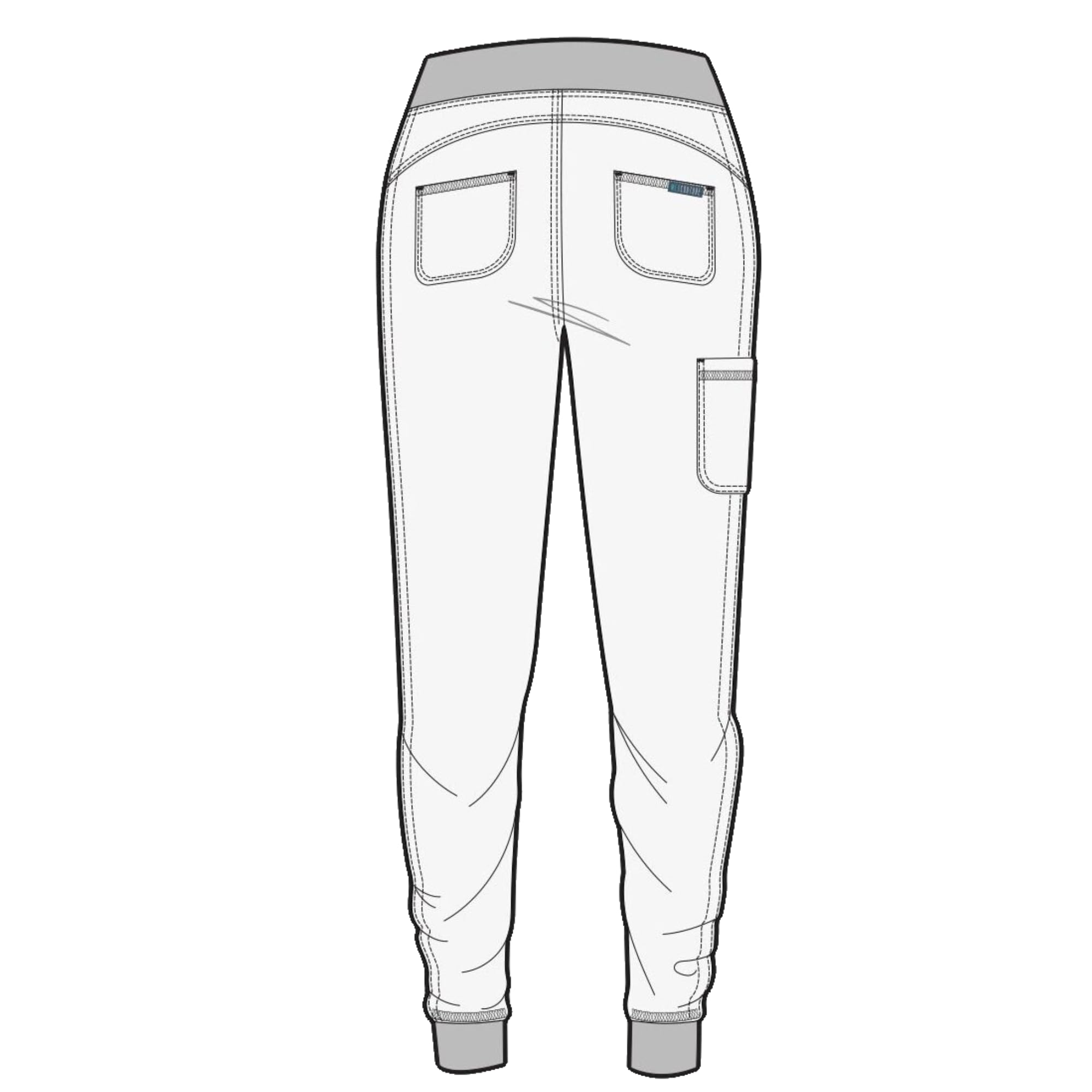 Med Couture Scrub Pants for Women Jogger Pant with 5 Pockets, Lightweight, Ultra Soft, 2-Way Stretch Fabric - MC7710, XL, Black