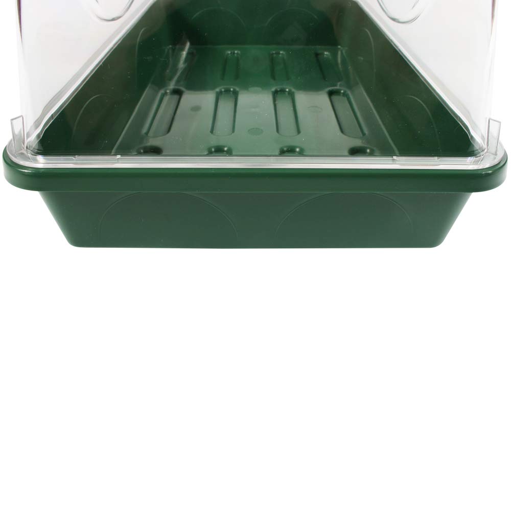 EarlyGrow 93763 Medium Seed and Herb Domed Propagator with Vented Side Height Extension, Green