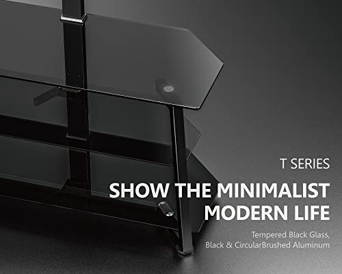 FITUEYES Floor TV Stand Height Adjustable 3-in-1 TV Stand Base Entertainment Stand for 37 to 70 inch Plasma LCD LED Flat or Curved Screen TVs,VESA 600x400mm, Hold up 99lbs