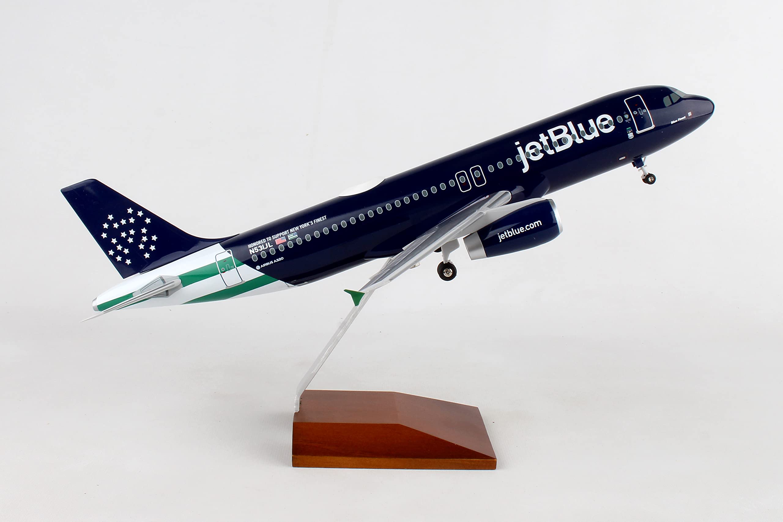 Daron FDNY Skymarks Jetblue A320 1/100 W/Wood Stand & Gear
