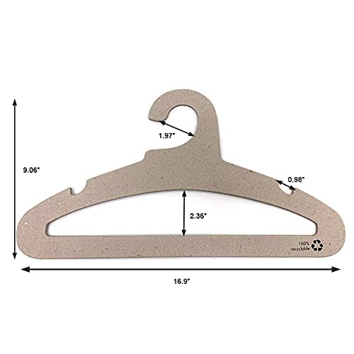 Koobay 17" Adult Natural Recyclable Paper Cardboard Coat Suit Clothes Hangers Storage Display 50PACKS