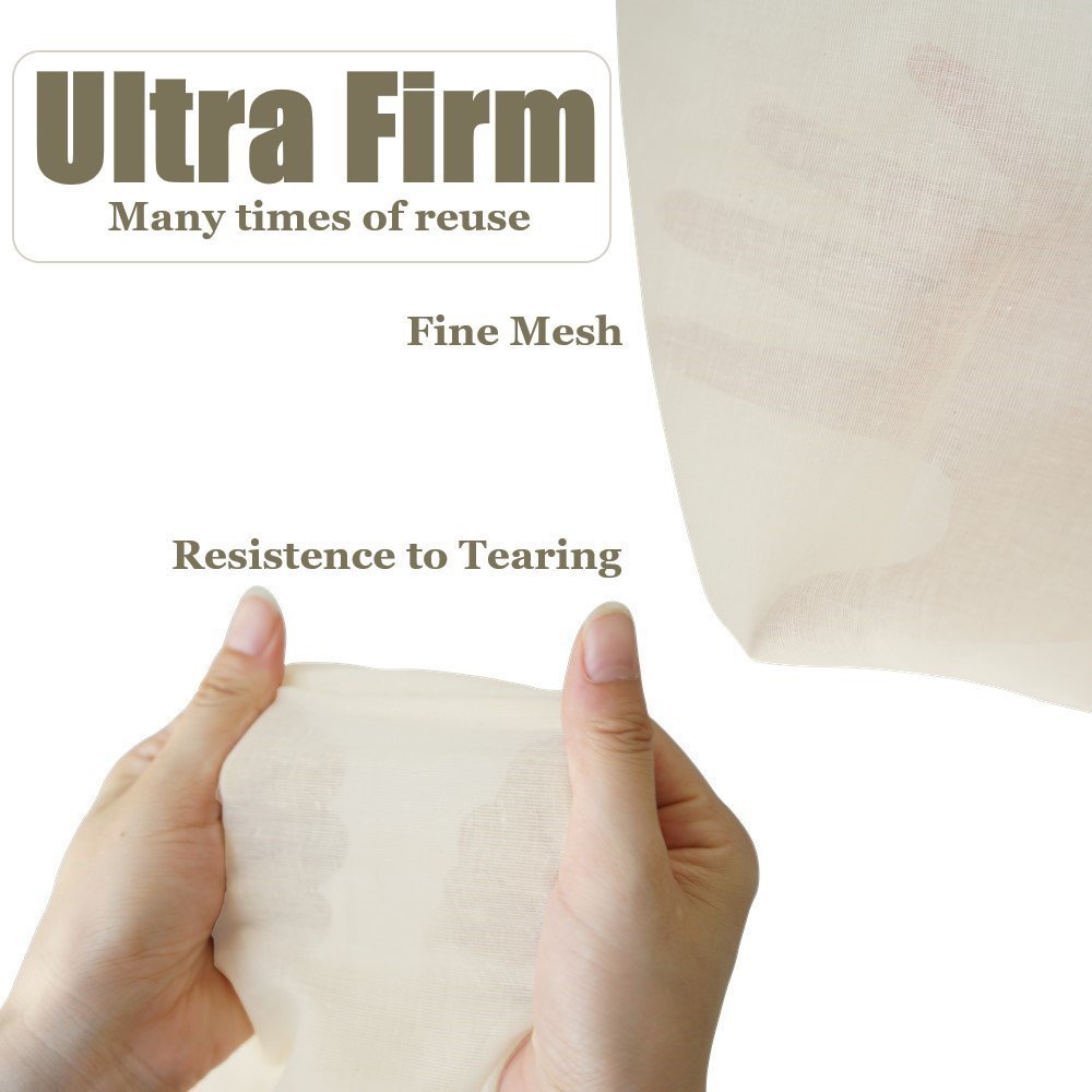 Cheesecloth Bags for Straining,Reusable Cold Brew Coffee Cheese Cloths Strainer,Large Nut Milk Tea Juice Bag,100% Natural Cotton Fine Mesh Filter Bags(Large,4 Pack)