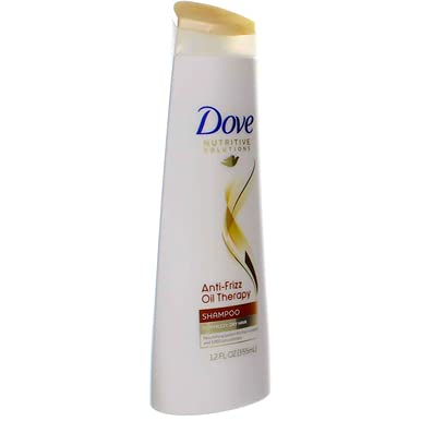 Dove Nutritive Solutions Anti Frizz Shampoo for Frizzy, Tangled Hair Oil Therapy with Nutri-Oils Moisturizing Shampoo Formula Smooths Hair 12 oz