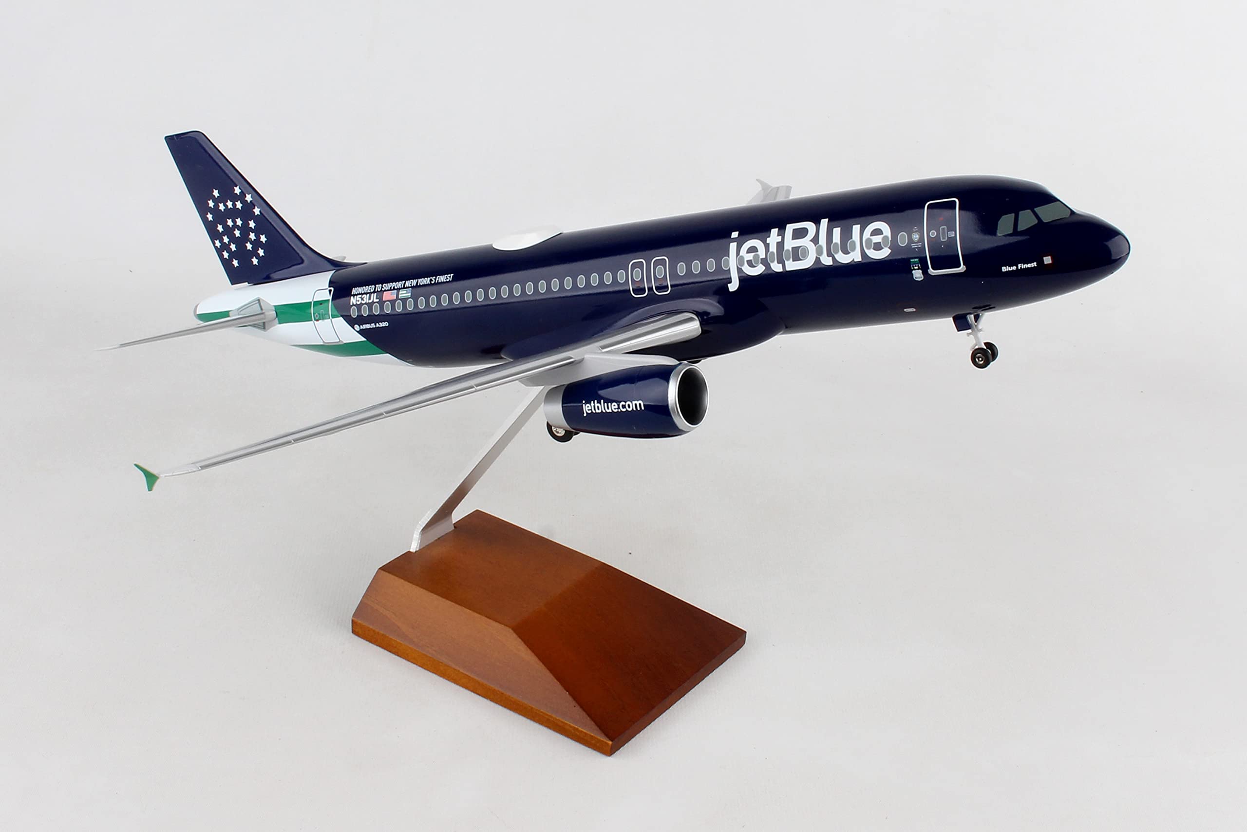 Daron FDNY Skymarks Jetblue A320 1/100 W/Wood Stand & Gear