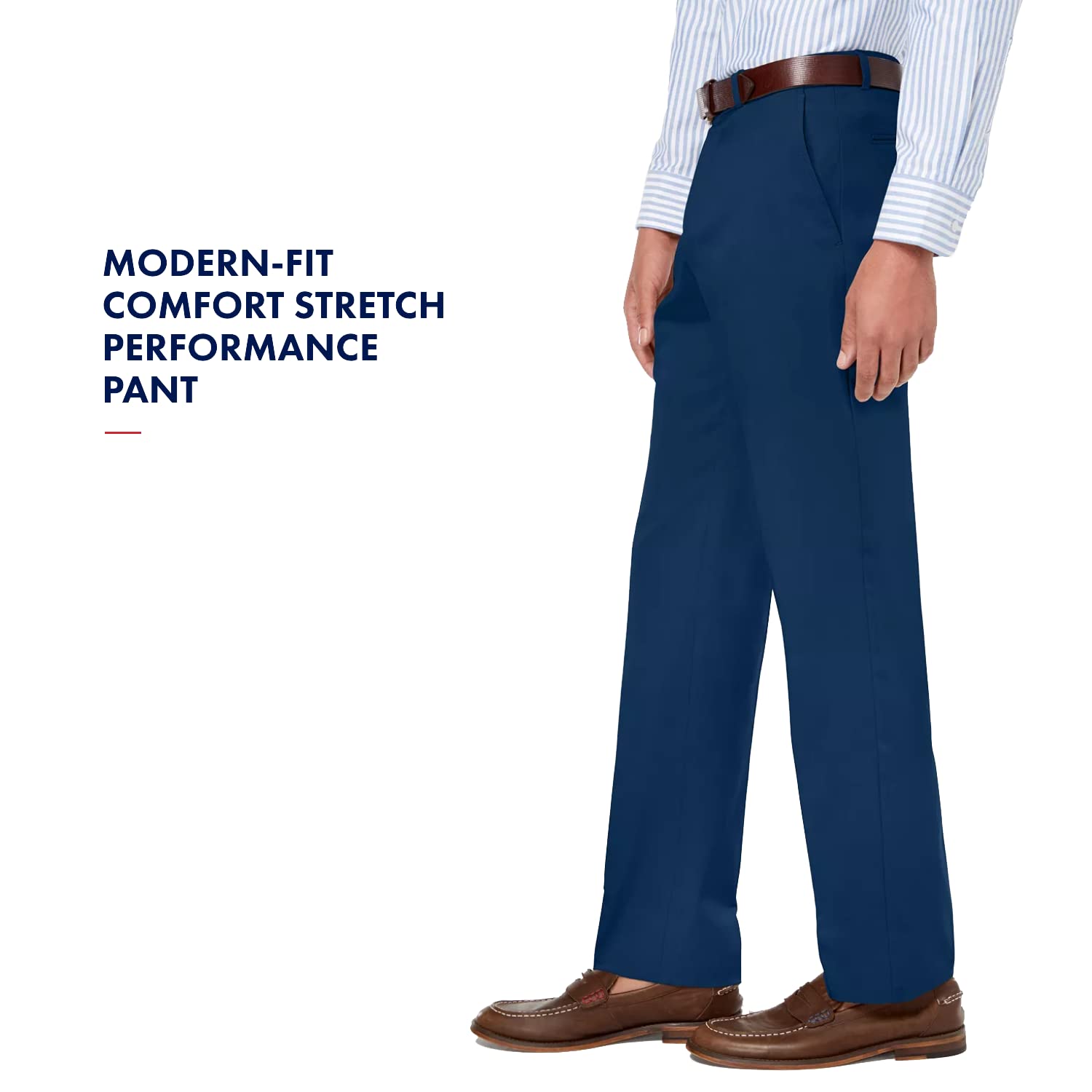 Tommy Hilfiger Men's Classic Stretch Chino Pants – Modern Fit, Wrinkle & Water-Resistant, Versatile & Comfortable for Work or Casual Wear | Navy,34X32L