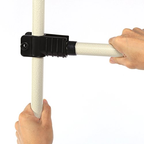 Estink Garment Rack, Portable Indoor Garment Hanger Tools Heavy-Duty Adjustable DIY Coat Hanger Clothes Wardrobe 3 Poles 4 Bars Home Hanging Rack