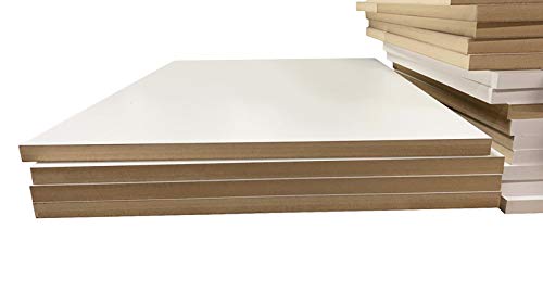 TFKitchens 15 x 14 - White Melamine Closet Shelves Without Edge Banding - 2 Pack - (1/8, 1/4,1/2, 3/4, 7/8)