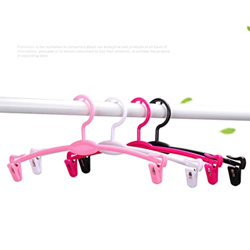 15pcs Home Practical for Shop Holder Simplicity Clothes Underwear Dresses Black Drying Coat with Clips Bra Pants Support Plastic Hangers Trousers Rack Skirt Panties Laundry