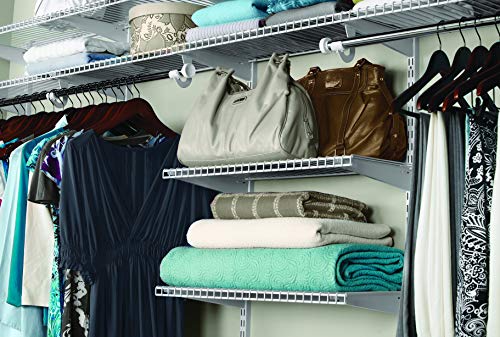Rubbermaid Closet Fasttrack 4 to 8 Ft. Adjustable Wire Shelf Kit, White